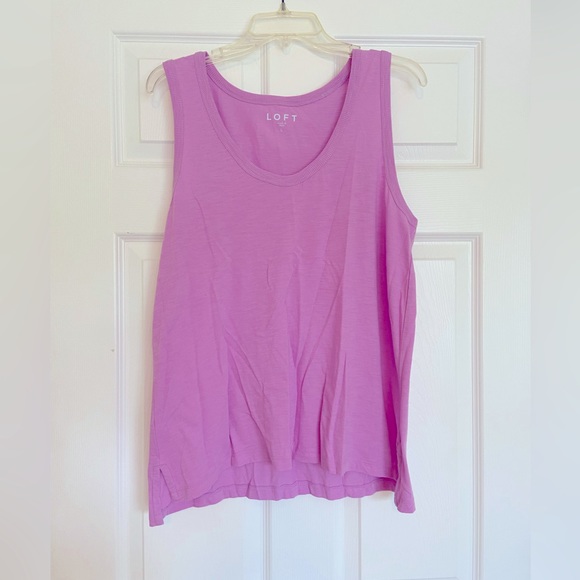 LOFT | Tops | Nwt Loft Tank Top Pink Cotton Sleeveless | Poshmark